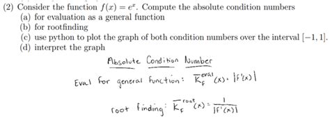 Solved 2 Consider The Function F X Ex Compute The