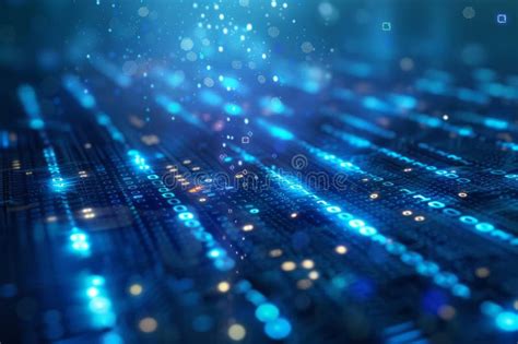 Display Of Binary Numbers On Monitor Visualizing Complex Computations