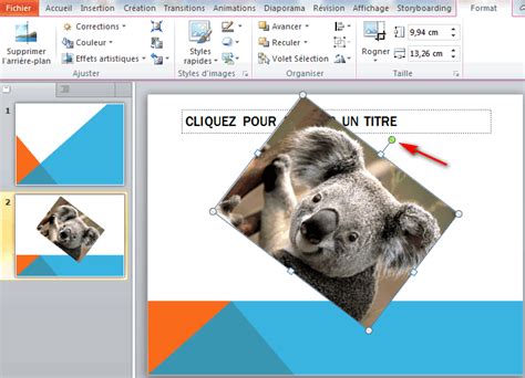 comment faire pivoter une image sur powerpoint waytolearnx