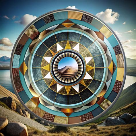 Circular Scenic Designs Premium Ai Generated Image