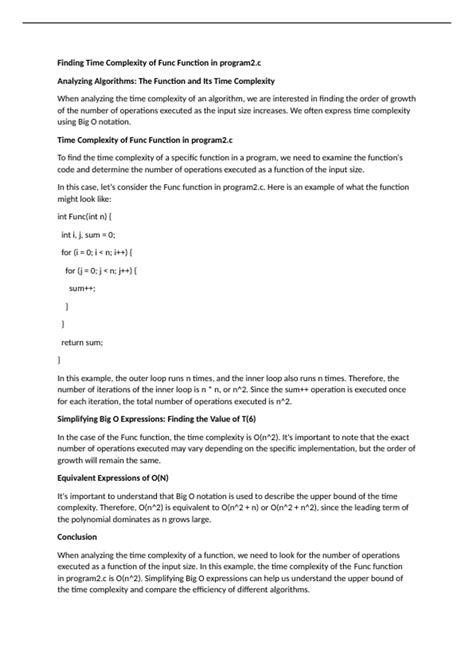 Summary Finding Time Complexity Of Function In Data Structure And Algorithm Computerscience
