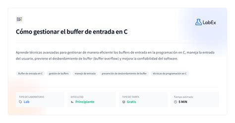 cómo gestionar el buffer de entrada en c labex