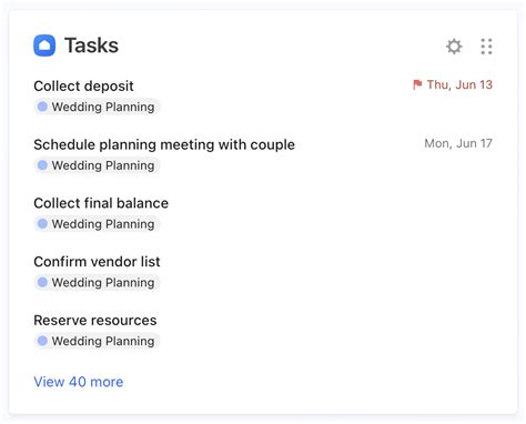 New Dashboard Widget For Tasks Home