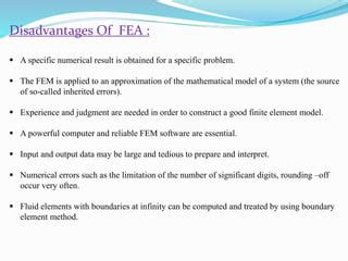 INTRODUCTION TO FINITE ELEMENT ANALYSIS PPTX