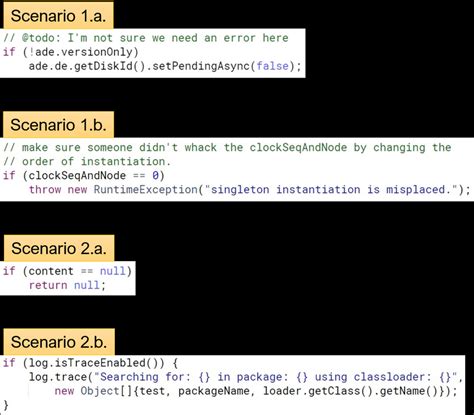In Scenario 1 A The Code Fragment Introduces TD And A SATD Comment Is Download Scientific