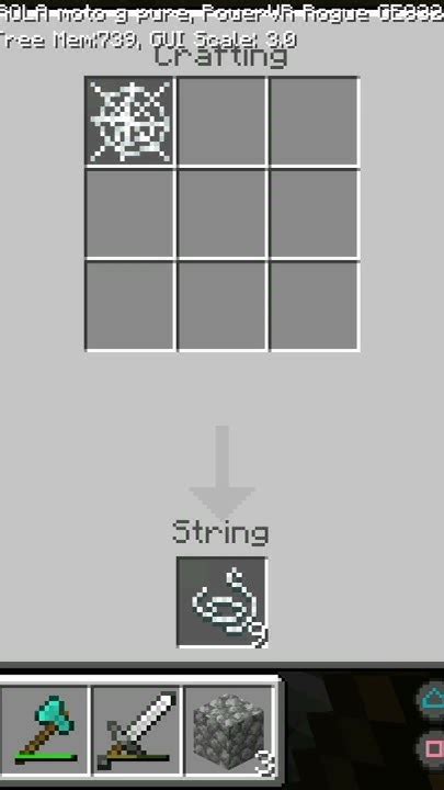 Crafting Of Each Cobweb With The String Minecraft Youtube