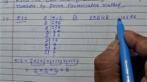 Find The Cube Root Of Each Of The Following Numbers By Prime Factorization Youtube