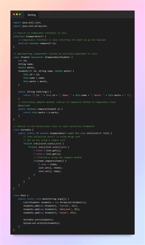 Vikram Shaw On Linkedin Java Collection Cleancode Templatemethod Sort