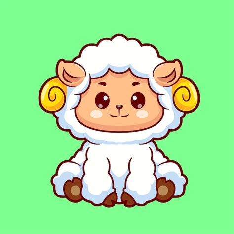 무료로 다운로드 가능한 귀여운 양 터 벡터 And 일러스트