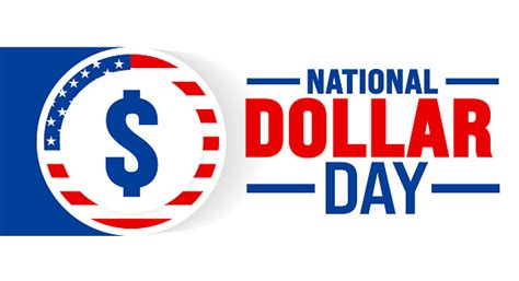 내셔널 달러 데이는 매년 8월에 기념됩니다 휴일 개념입니다 배경 배너 카드 포스터 플래카드 표준 색상의 독특한 모양으로 디자인된 템플릿입니다 0명에 대한 스톡 벡터 아트 및