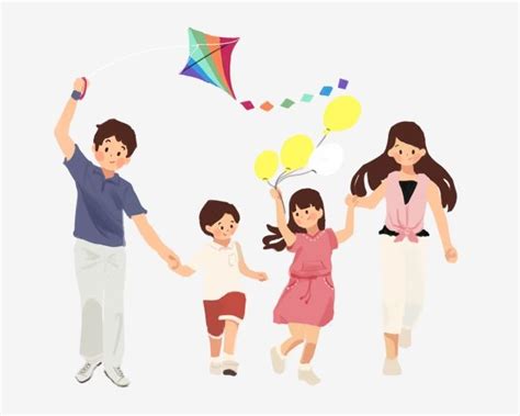 만화 포스터 그림 일러스트 손으로 그린 아름다운 아름다운 그림 가족 패턴 장식 디자인 Png 일러스트 및 Psd 이미지 무료 다운로드 Pngtree