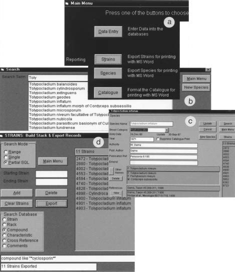 A The Main Menu Screen Offers Data Entry Searching Or Reporting