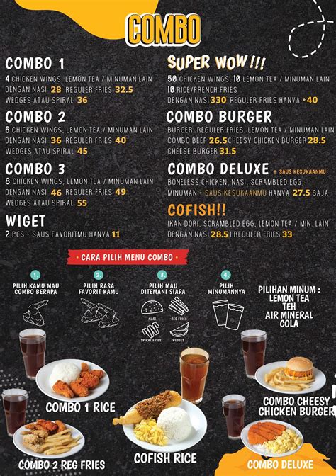 Menu At Wingz O Wingz Gegerkalong Restaurant Bandung