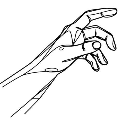 Premium Vector Sketch Hand Reaching Forward Closeup Hand Man Grabbed Ominously Stretching