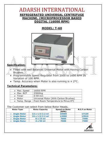 Refrigerated Universal Centrifuge Digital Machine 16000 Rpm At Rs 108000 Cold Centrifuge In