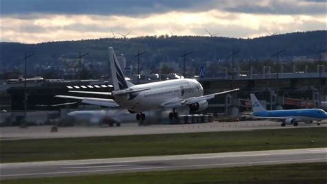 Windy bumpy landing of gp aviation Boeing B737 at Nuremberg Airport (EDDN) | Plane Spotting ...