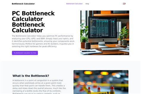 PC Bottleneck Calculator Optimize PC Performance Online Input Your System Specs And Get