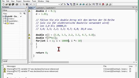 06d1 Array Mit E6 Reihe Füllen Youtube