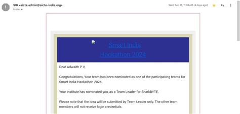 Adwaith Pv On Linkedin Sih2024 Hackathon Innovation Problemsolving Techforgood Grateful