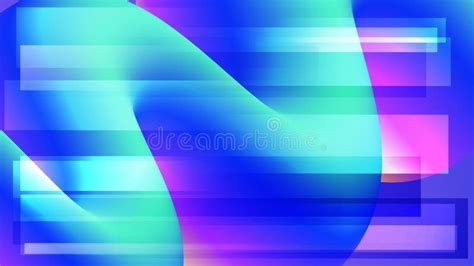Dynamic Curved Shape And Horizontal Lines Bright Color Gradients Futuristic Abstract
