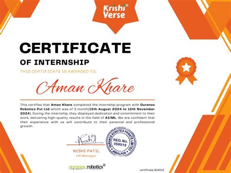 Aman Khare On Linkedin Krishiverse Internship Ai Machinelearning