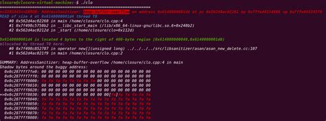 Address Sanitizer结果分析 Closure