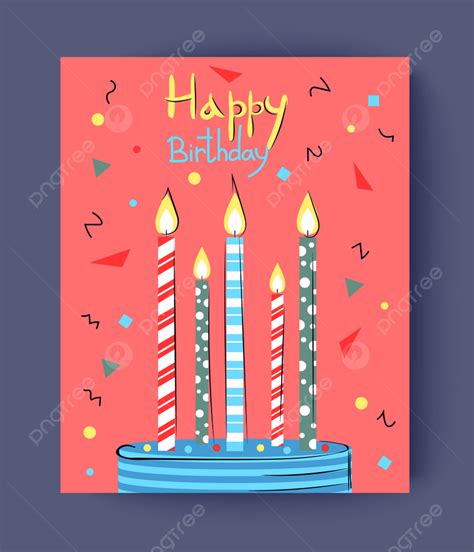 분홍색 배경 포스터에 생일 축하 엽서 축하 템플릿 Psd 다운로드 디자인 자료 다운로드