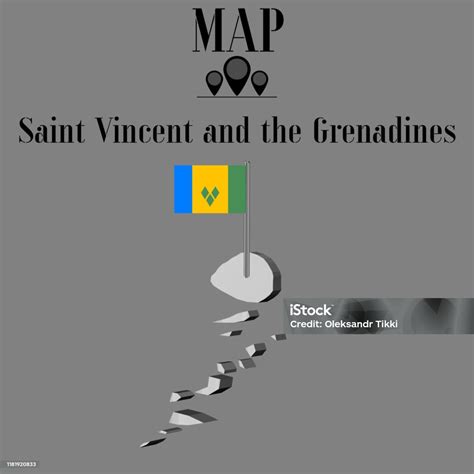 세인트 빈센트와 그레나딘은 배경 개체 요소 국가 설정에서 기호에 고립 깃대 벡터 일러스트 디자인에 국기와 윤곽 실루엣 세계지도를 설명합니다 가정 생활에 대한 스톡 벡터 아트