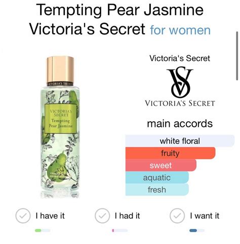 Tempting Pear Jasmine VS Body Mist Beauty Personal Care Fragrance Deodorants On Carousell