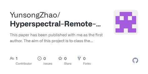 Releases · Yunsongzhao Hyperspectral Remote Sensing Image Classification Based On Multi Scale