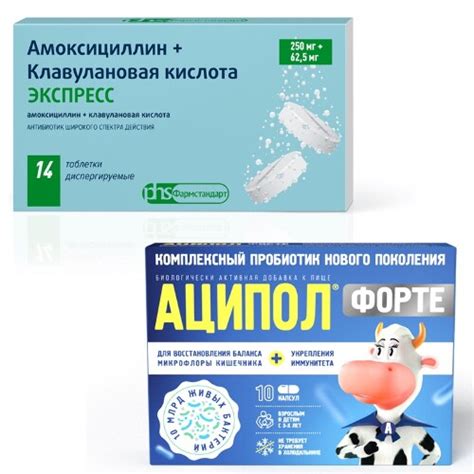 Набор: скидка на Аципол Форте при заказе с Амоксициллин+Клавулановая ...