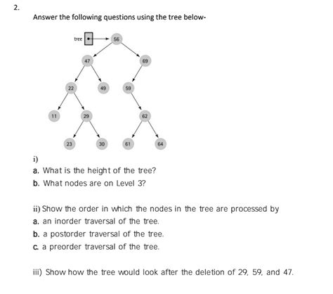 2 Answer The Following Questions Using The Tree Below I A What Is