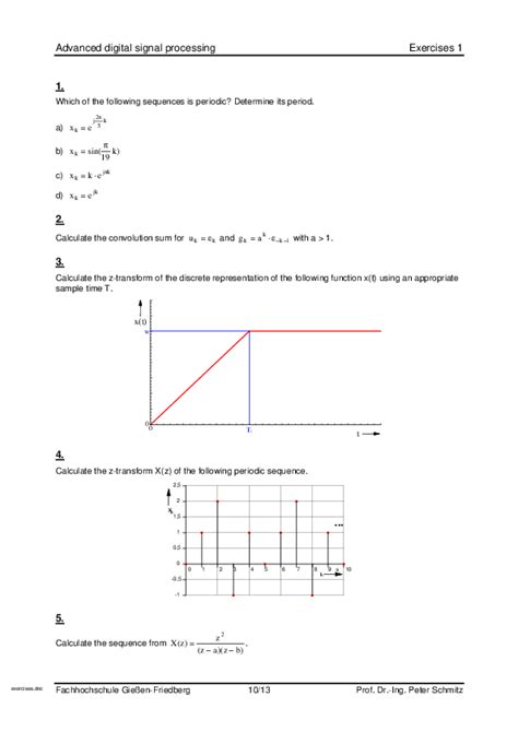 pdf advanced digital signal processing exercises 1