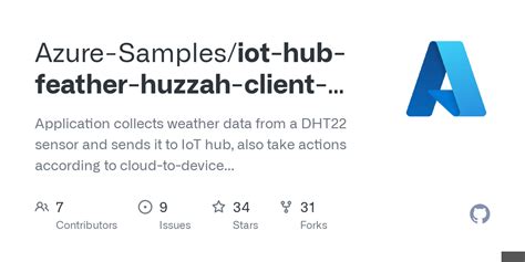 Github Azure Samples Iot Hub Feather Huzzah Client App Application Collects Weather Data From