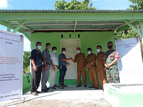 Pt Gss Salurkan Csr Di Penanggalan Dengan Membangun Fasilitas Umum