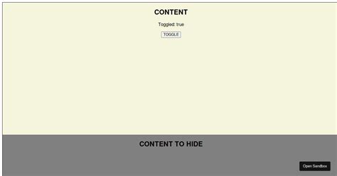CSS Transition Test Bottom Drawer Codesandbox