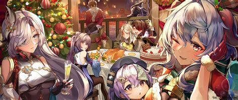 Ganyu S Christmas Party Night Genshin Impact 2K Wallpaper Download