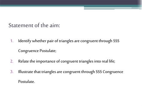 Sss Congruence Postulate Pptx