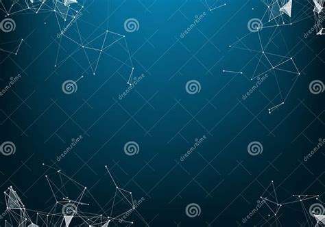 Abstract Technology Futuristic Network Computer Geometric Digital Connection Structure Stock