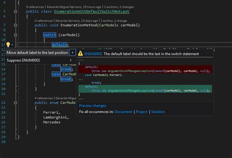 default switch label — roslyn analyzers docs 1 0 0 documentation