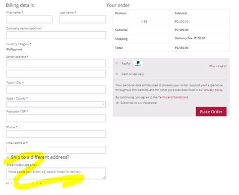 Css Move Shipping Section To The Right Side Of Woocommerce Checkout