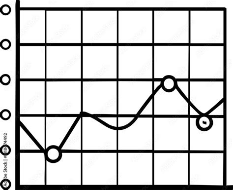 A Simple Line Graph Depicting Fluctuating Data Points Over Time With Labeled Axes And Multiple