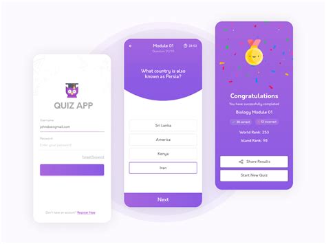 Quiz App By Mishari Tamara On Dribbble