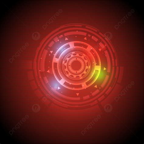 Hight Tech Circle Abstract Technology Red Background Technology Concept Element Background