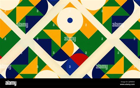 Colorful Figures Move In Retro Animation Design Style Motion Stylish Animation With