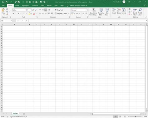 How To Stretch Excel Spreadsheet To Full Page SpreadCheaters