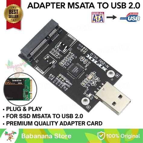 Jual MSATA SSD TO USB 2 0 CARD HUB M SATA ADAPTER CONVERTER HDD PC Shopee Indonesia