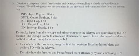 Solved Consider A Computer System That Contains An VOO Chegg