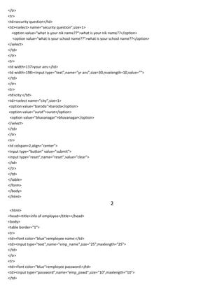 Form Frame DOC Web Design And HTML Internet