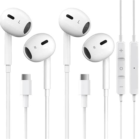 Usb C Headphones For Iphone 16 Pro Earbuds Type C Wired